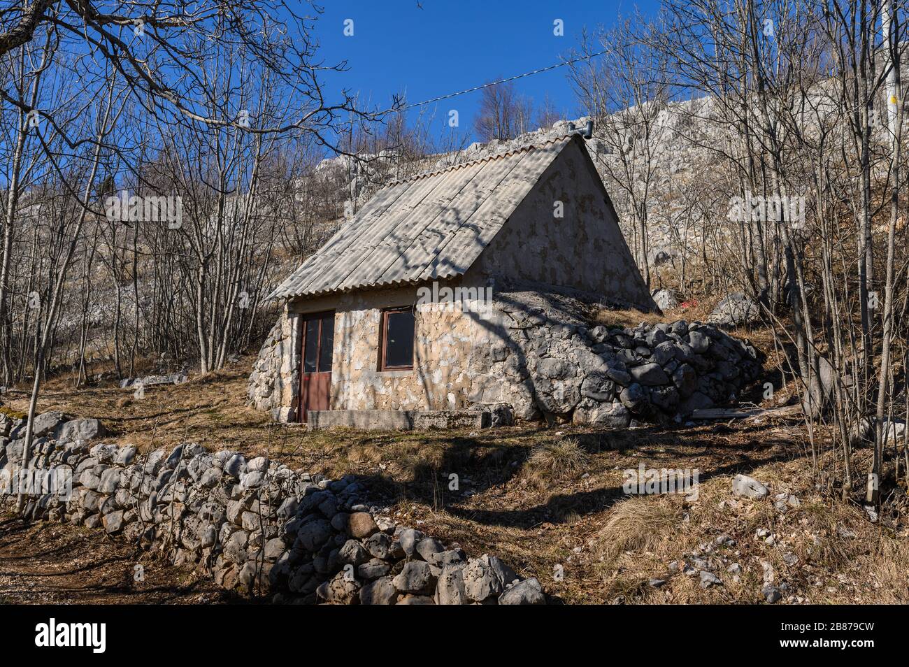 old rustic stone houses in nature Stock Photo - Alamy