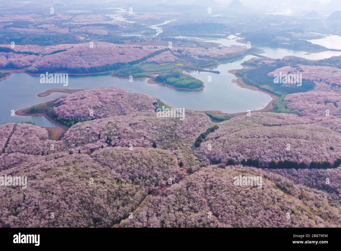 Guiyang. 20th Mar, 2020. Aerial photo taken on March 20, 2020 shows the ...