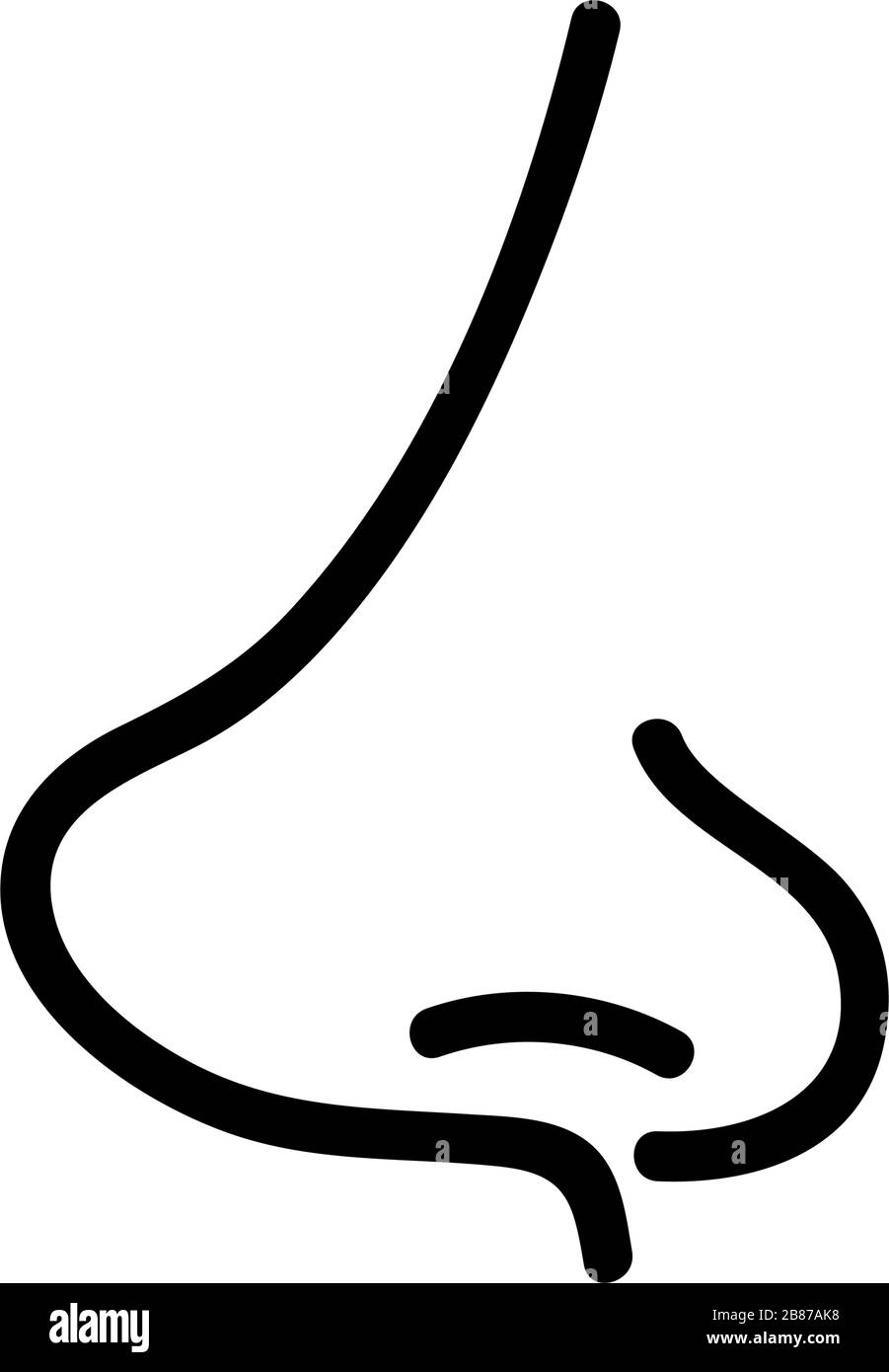 a raised nose icon vector outline illustration Stock Vector Image & Art ...