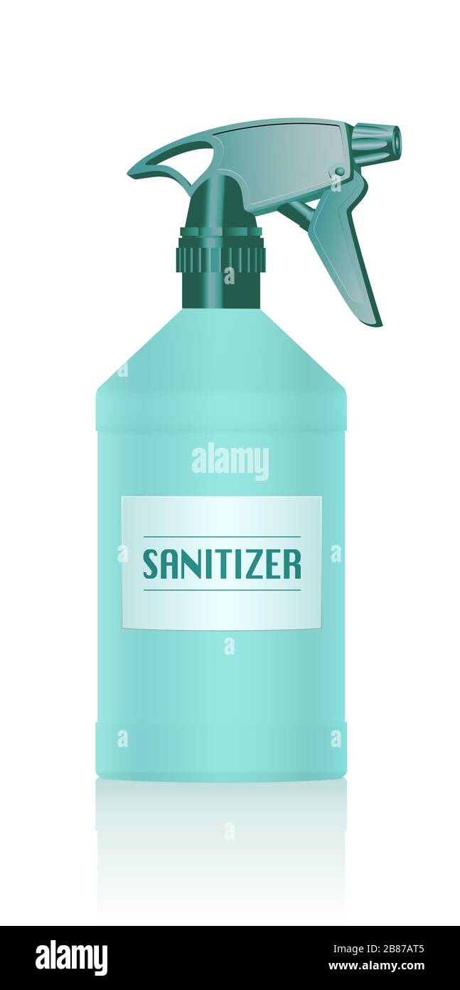 Sanitiser spray bottle. Disinfectant for hygienic, antiseptic ...