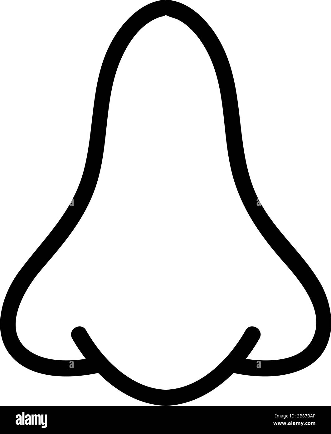 a normal nose icon vector outline illustration Stock Vector Image & Art ...