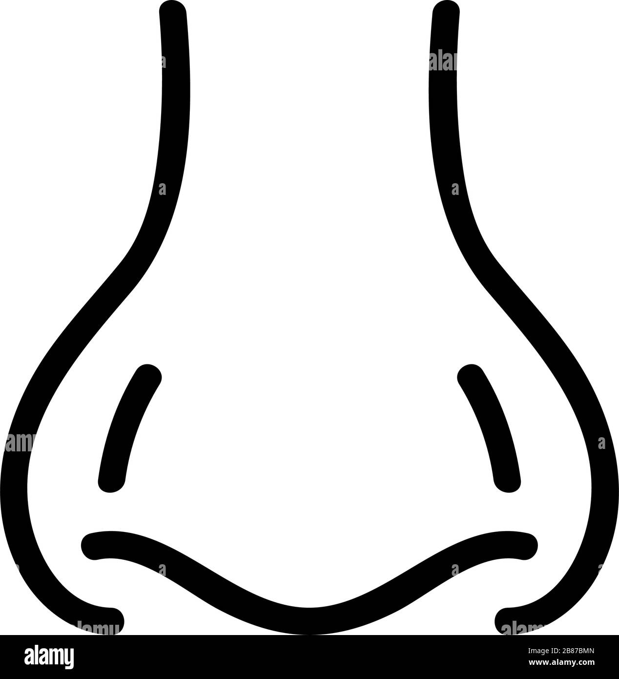 beautiful nose icon vector outline illustration Stock Vector Image ...