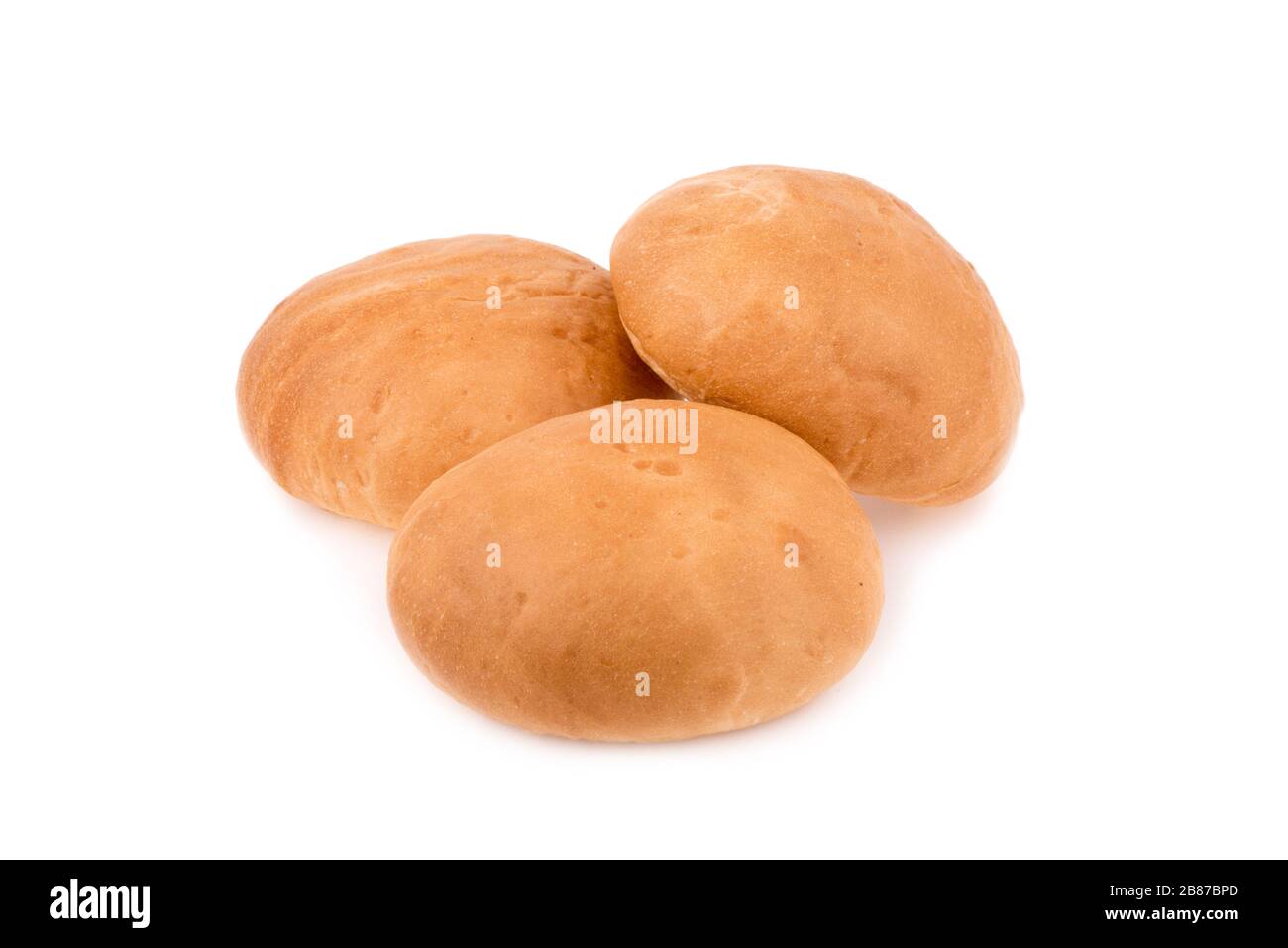 small breads isolated on a white background Stock Photo - Alamy