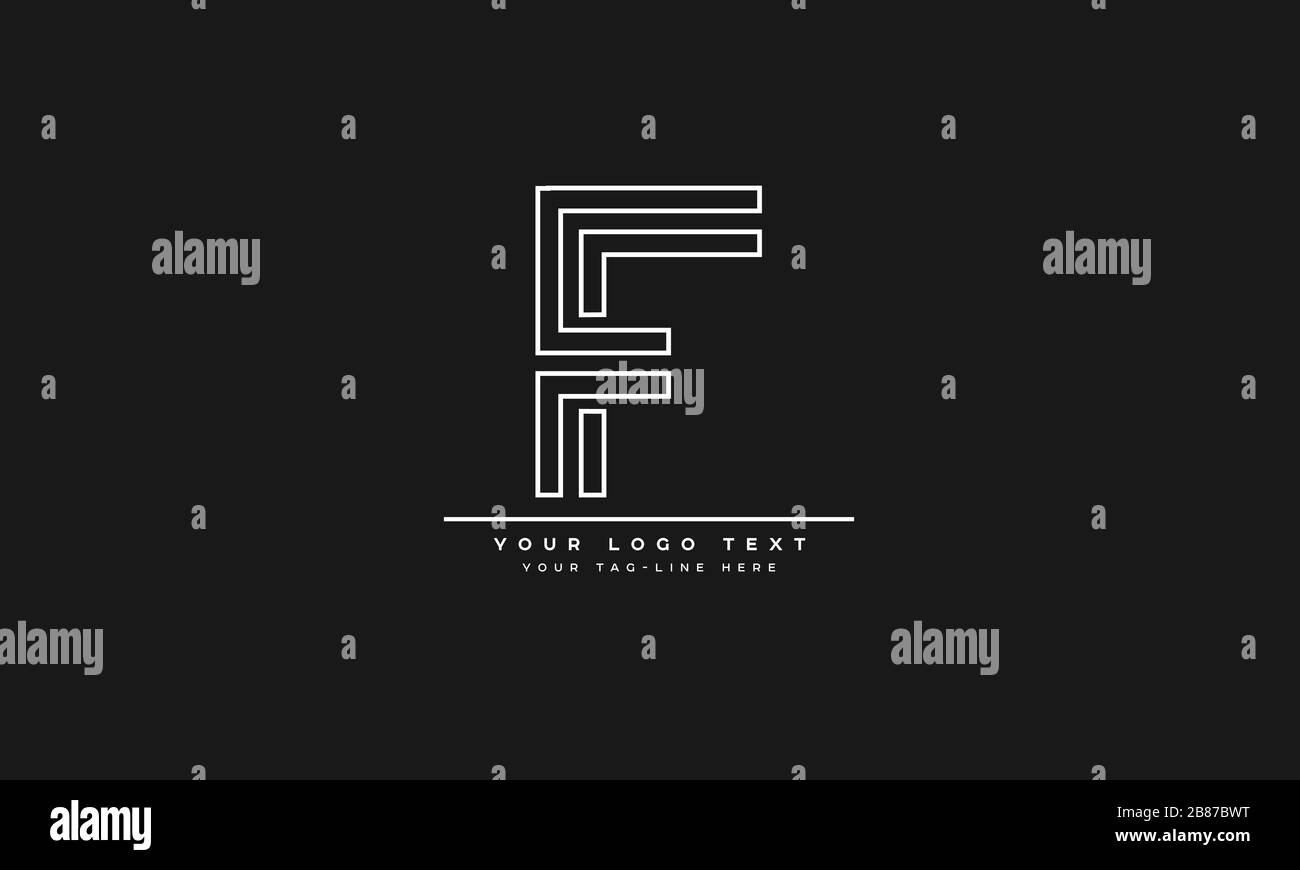 abstract alphabet letter F, FF logo Stock Vector Image & Art - Alamy