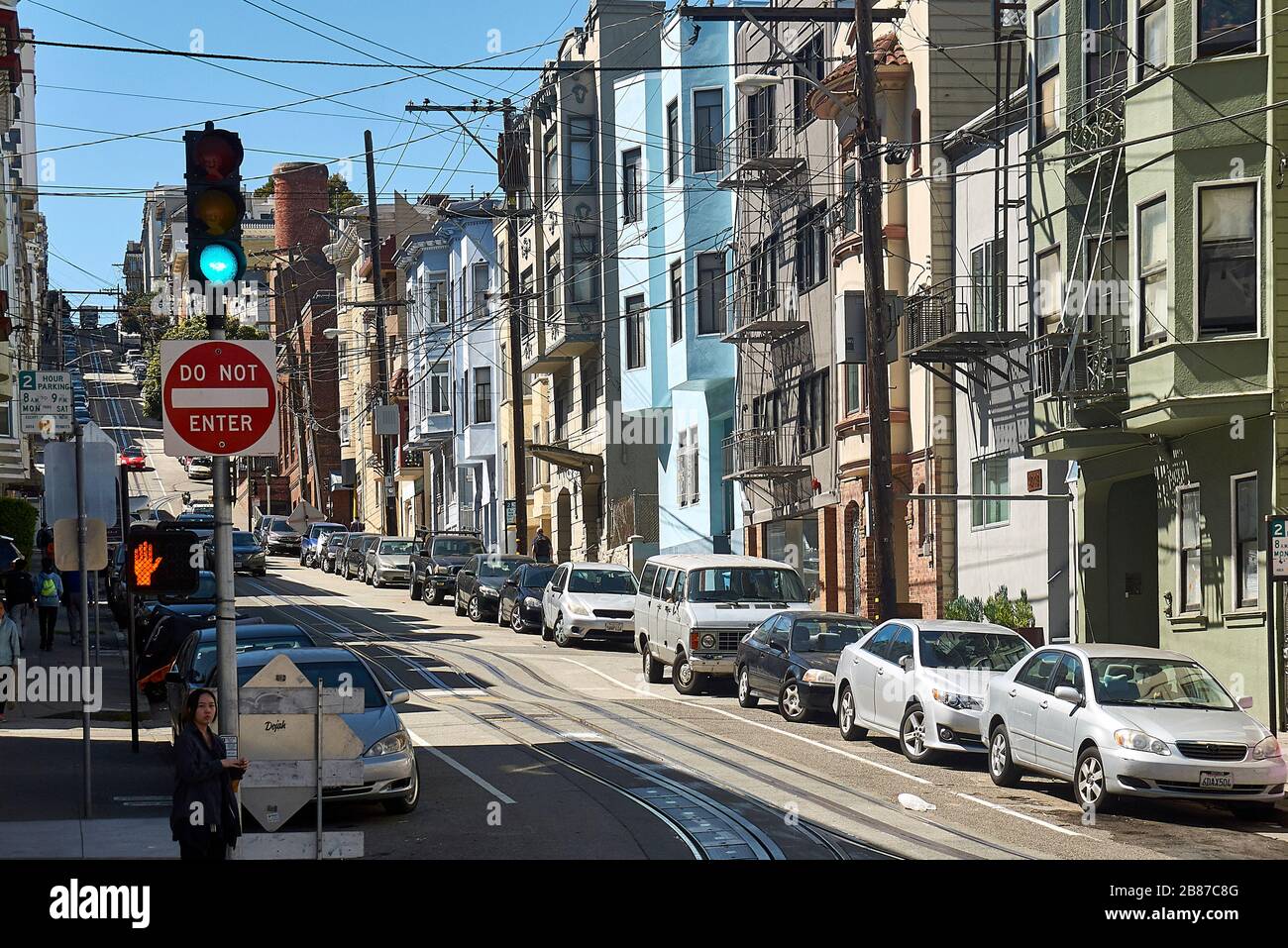 Typical residential street in San Francisco Stock Photo - Alamy