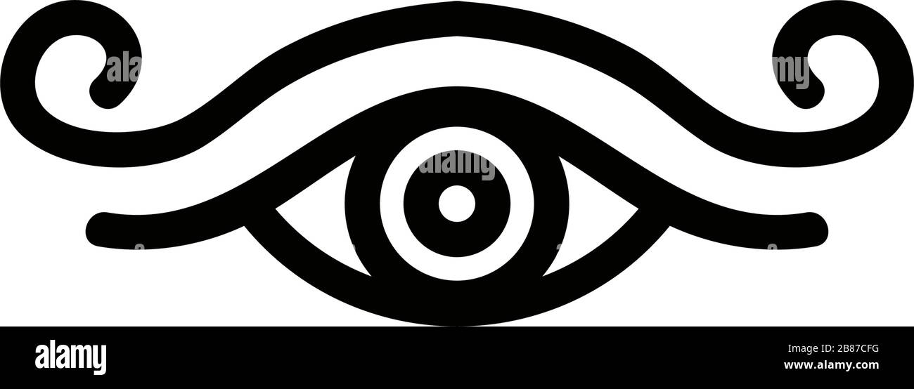 seeing eye icon vector outline illustration Stock Vector Image & Art ...