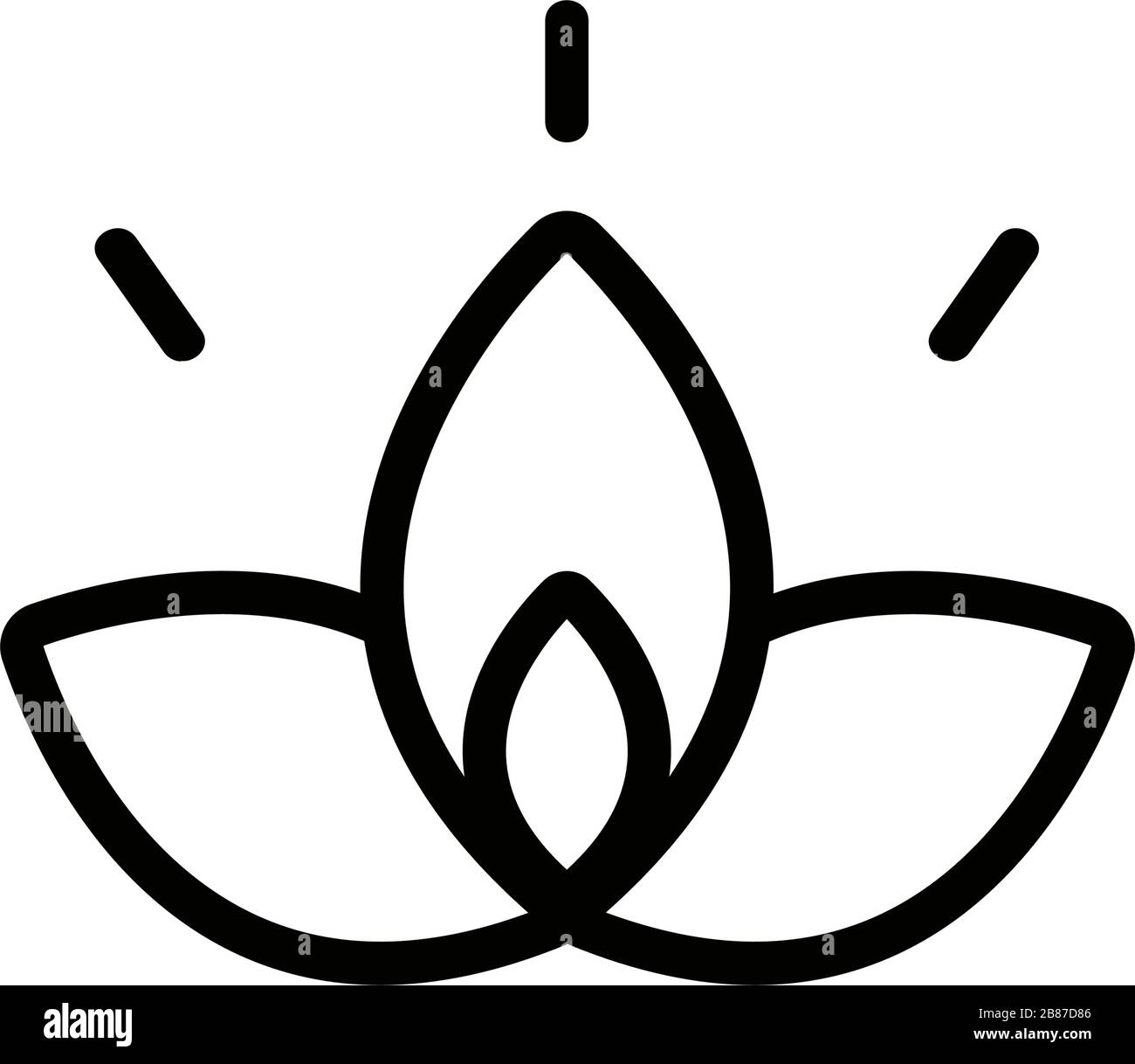 Lotus magic icon vector outline illustration Stock Vector Image & Art ...