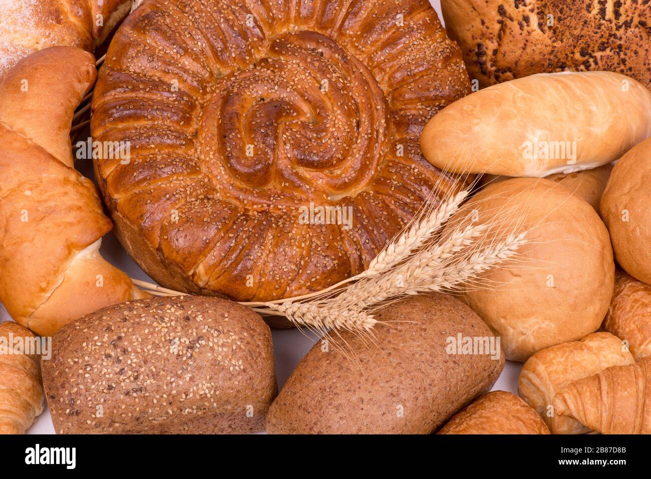still life of different kinds of bread Stock Photo - Alamy