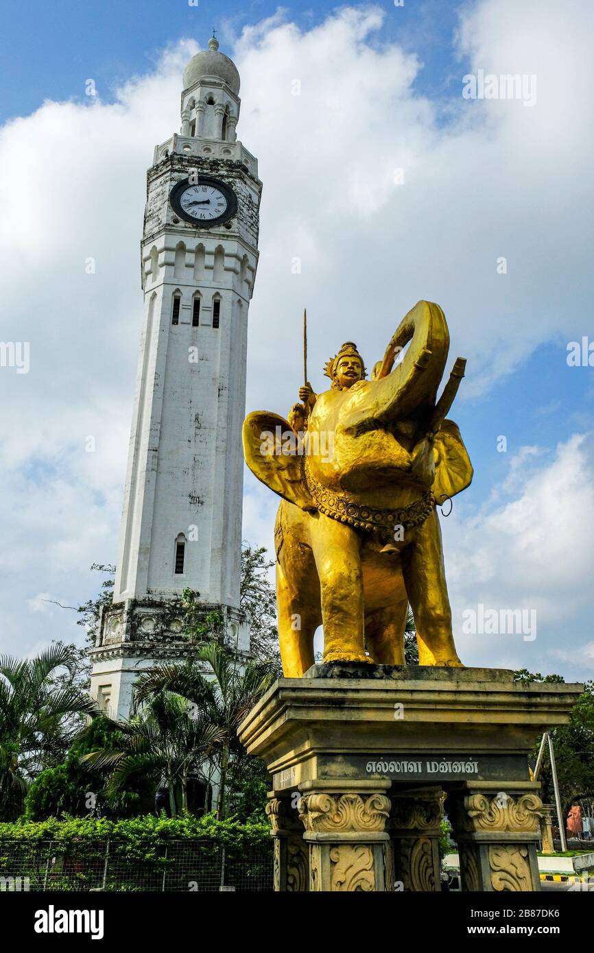 Jaffna, Sri Lanka - February 2020: Jaffna Clock Tower, built in 1875 to ...