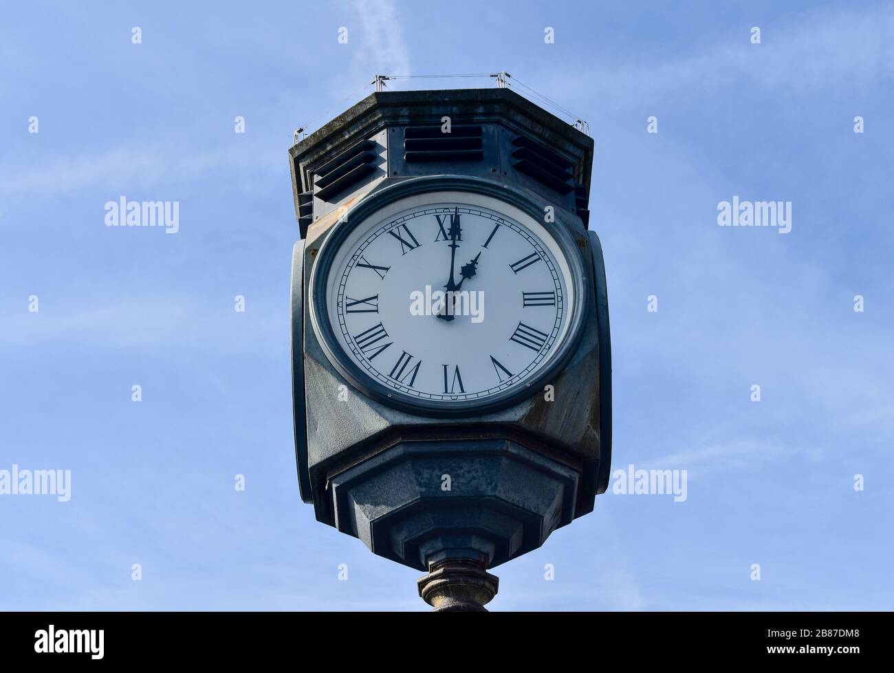 Old fashioned public clock on the square Stock Photo - Alamy