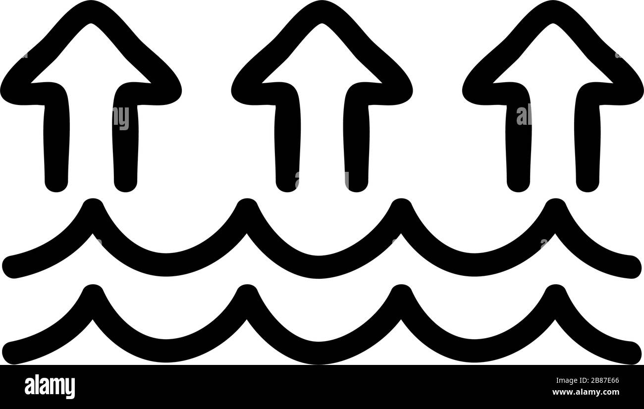 evaporation icon vector outline illustration Stock Vector Image & Art ...