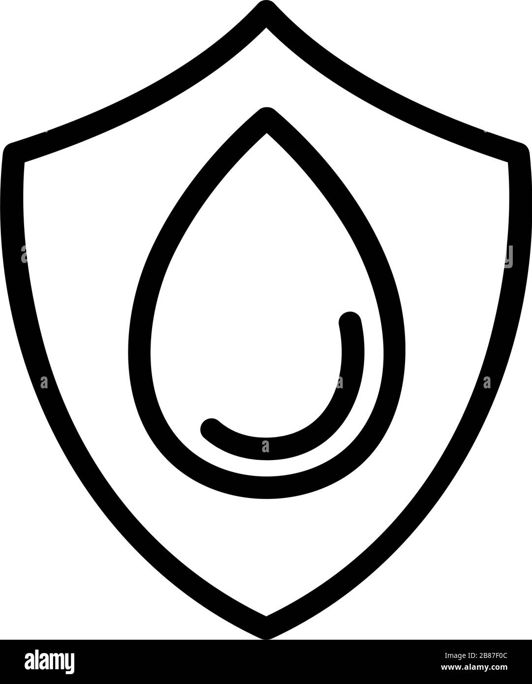 drop shield icon vector outline illustration Stock Vector Image & Art ...