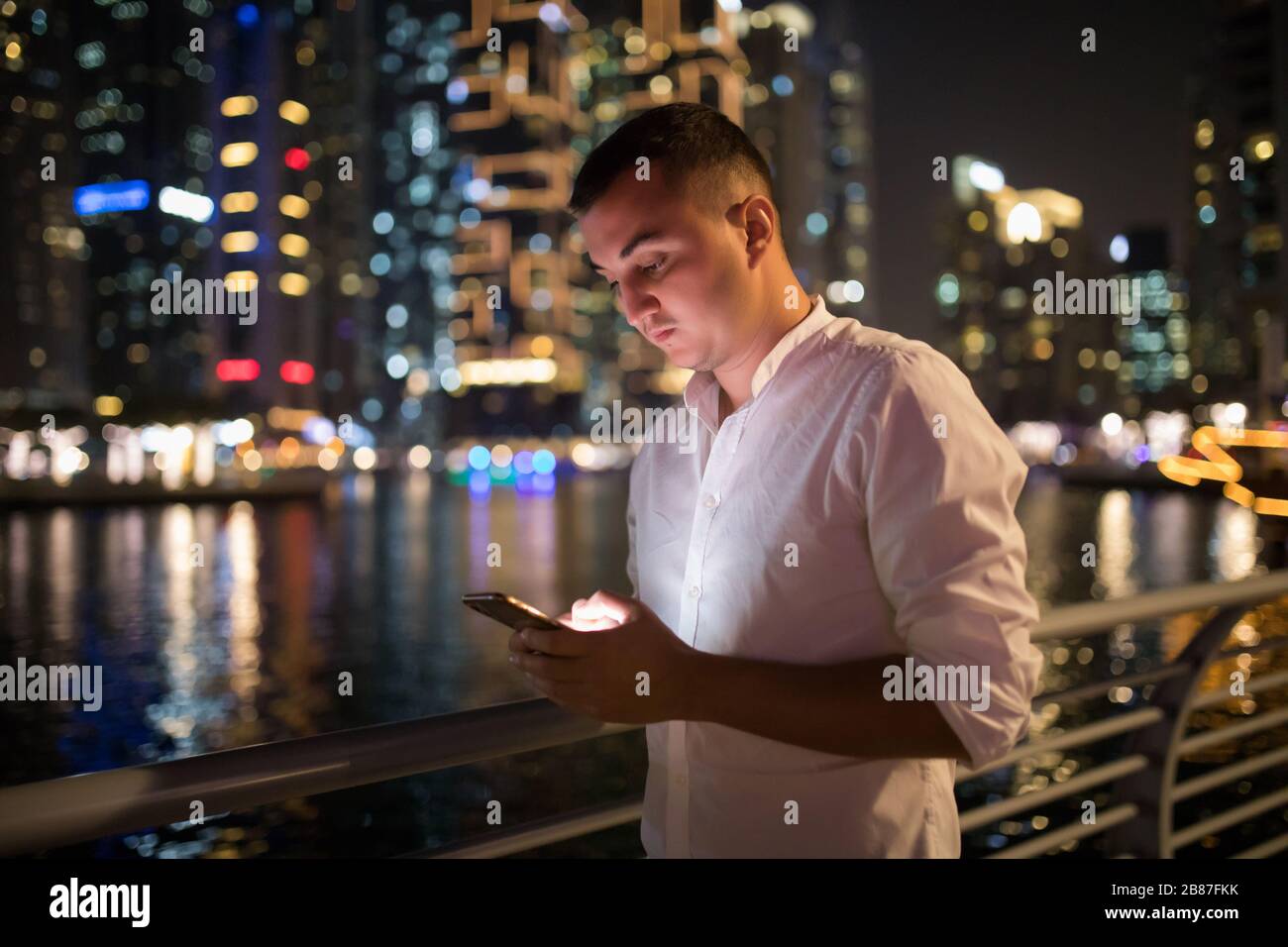 Man screen light closeup night hi-res stock photography and images - Alamy