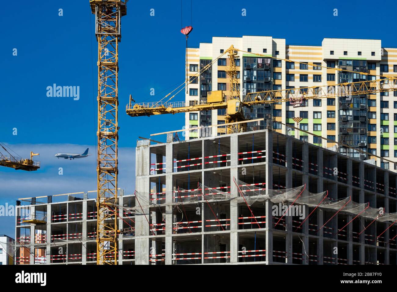 Russia, Moscow Region. New residential buildings in the Novaya Moskva ...