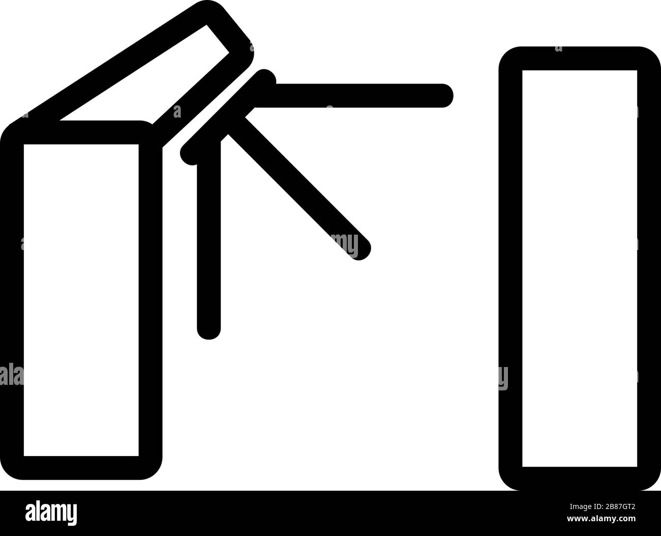the turnstile in the subway icon vector outline illustration Stock ...