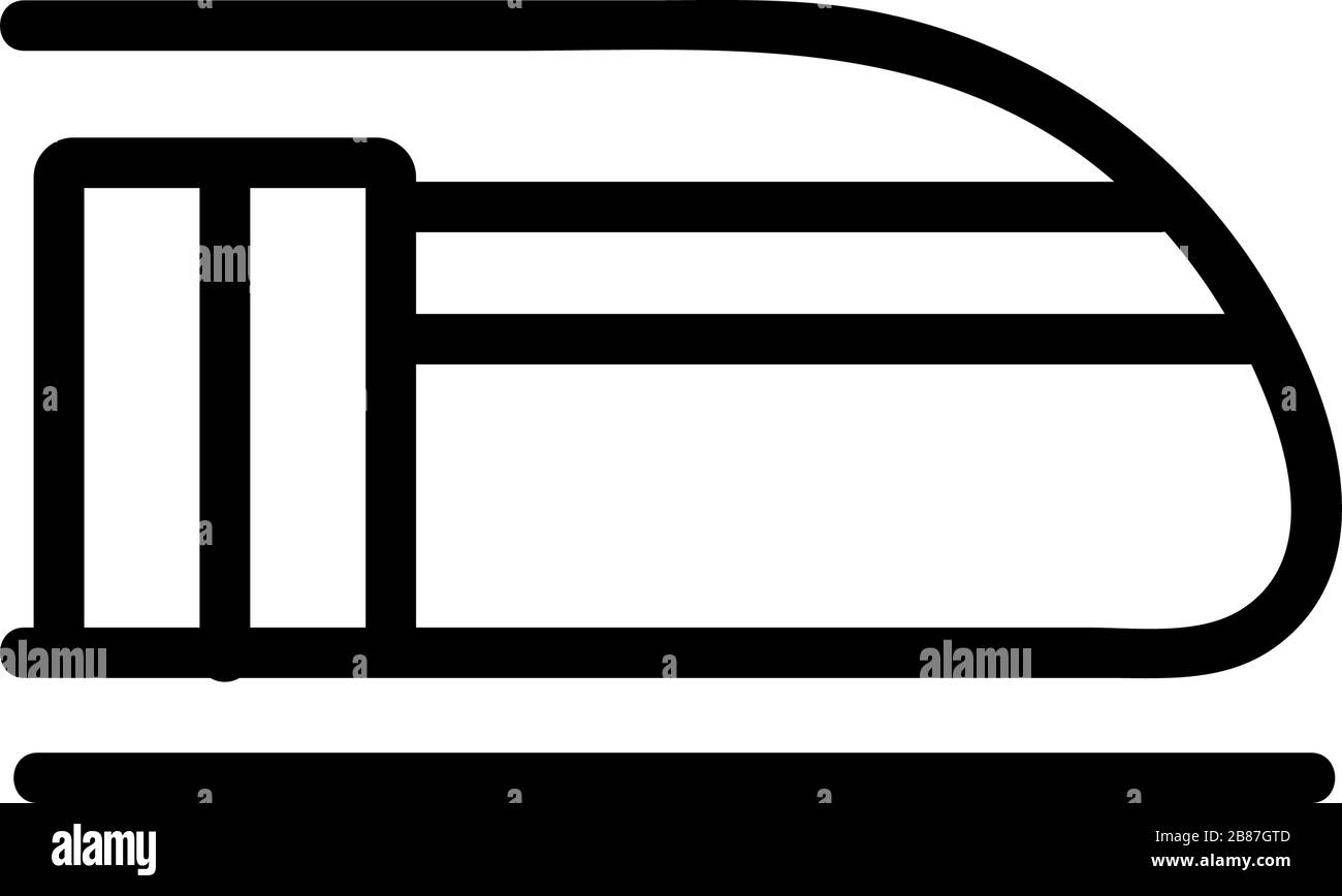 subway high-speed train icon vector outline illustration Stock Vector ...