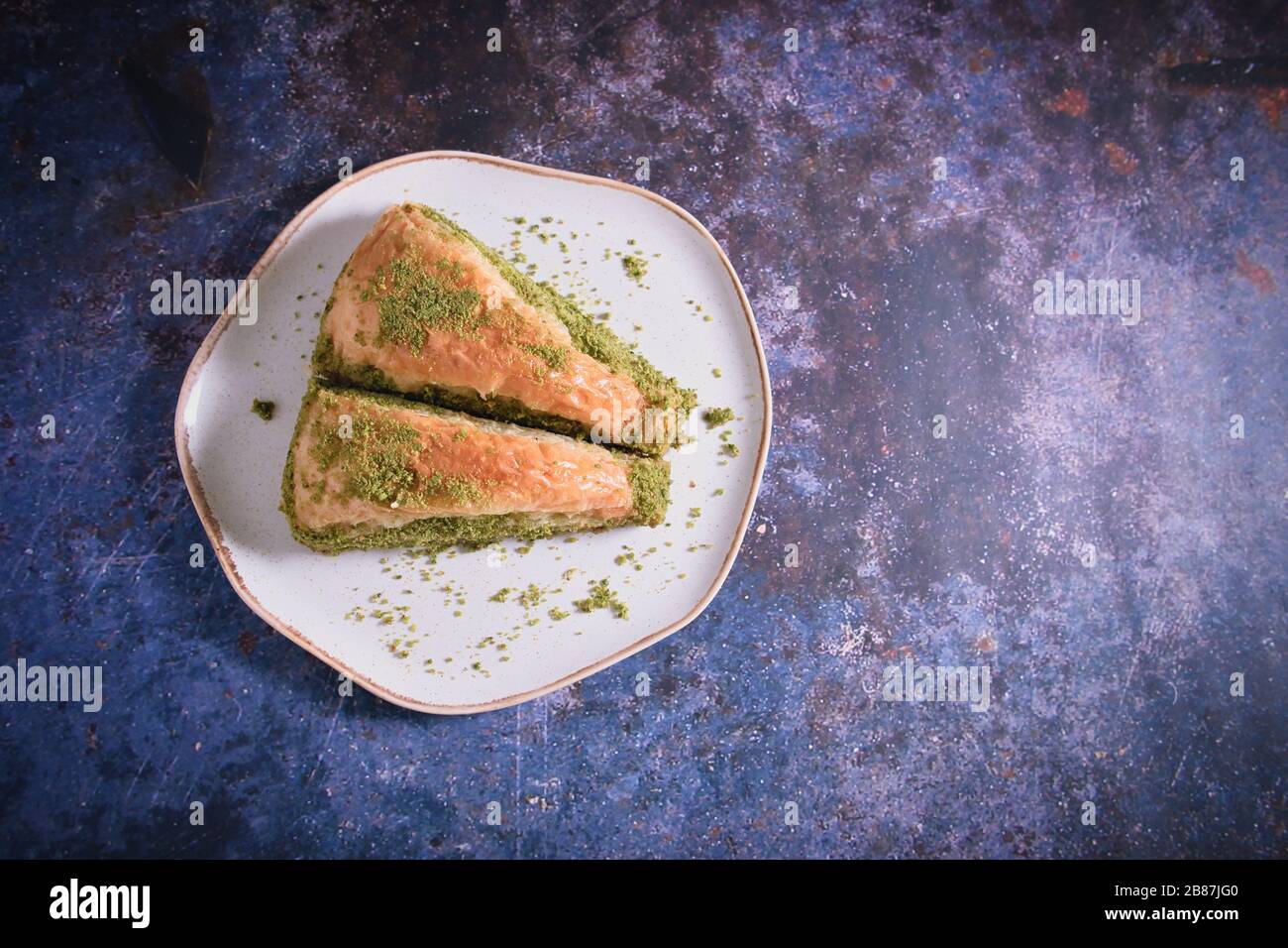 Pistachio Turkish Baklava Havuc Dilimi. Traditional Turkish Dessert ...