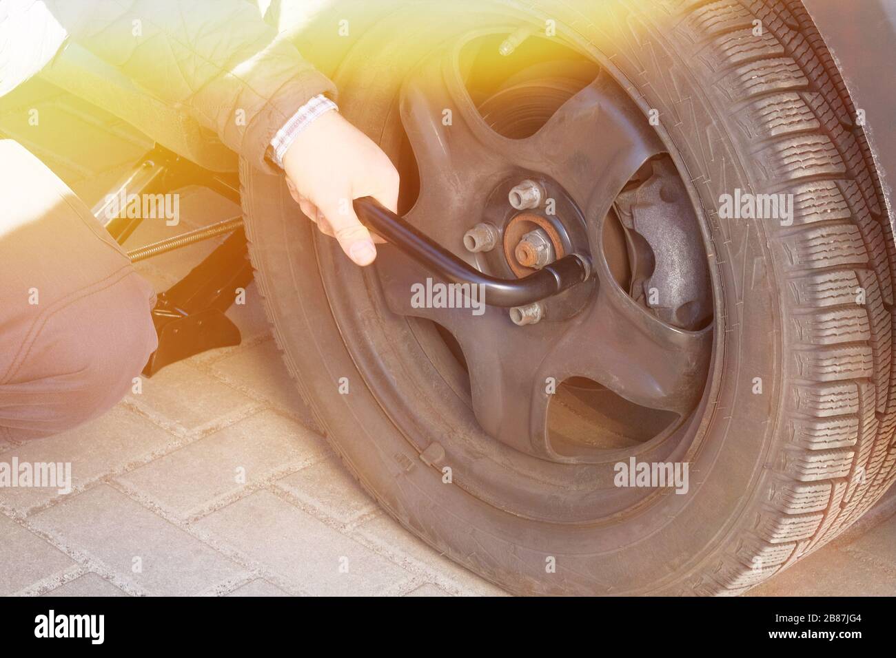 Car tyre wheel hi-res stock photography and images - Alamy