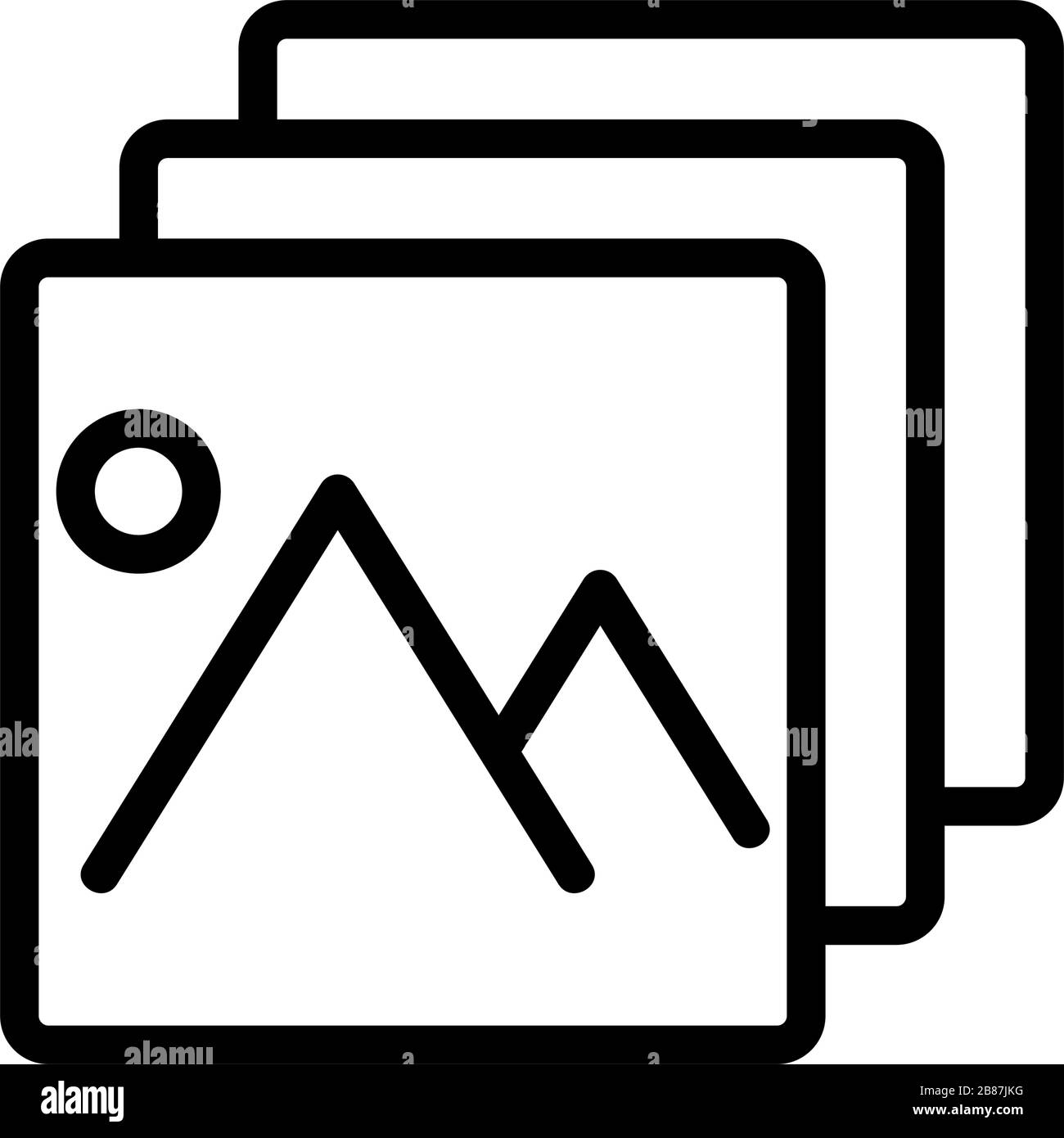 a picture layer icon vector outline illustration Stock Vector Image ...