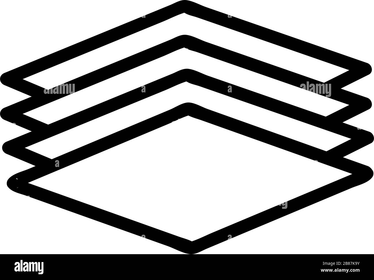 a layered composition icon vector outline illustration Stock Vector ...