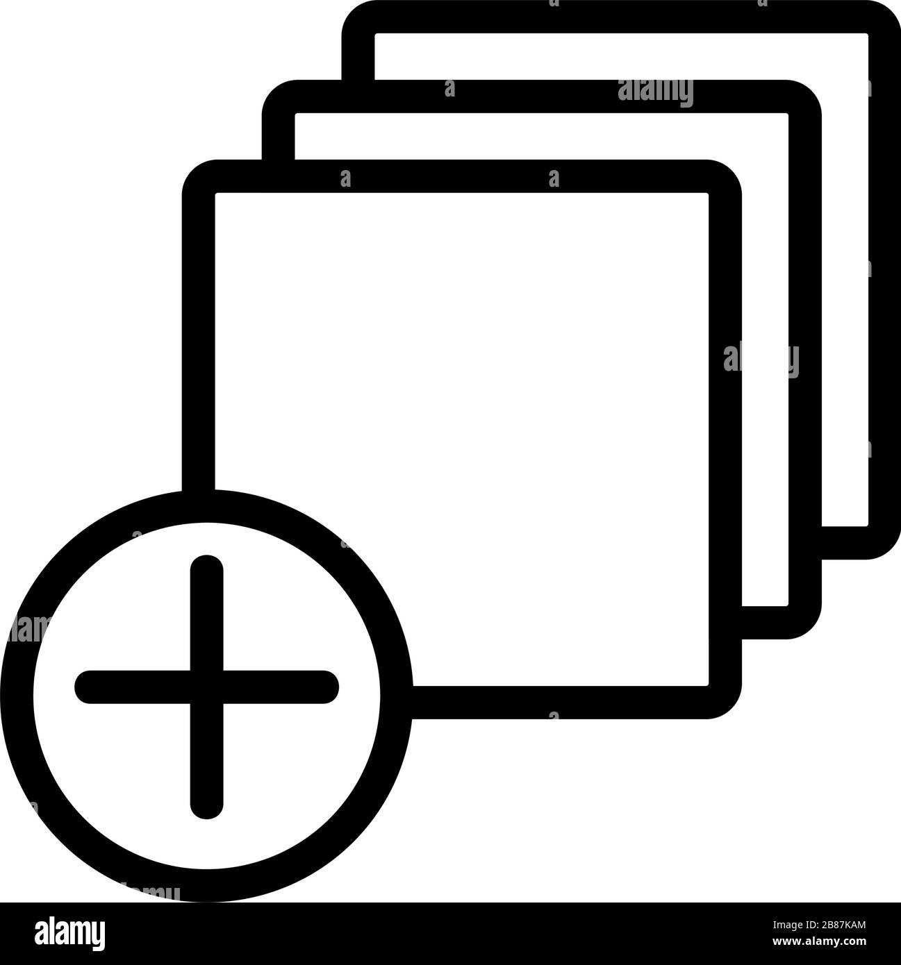 add one layer icon vector outline illustration Stock Vector Image & Art ...