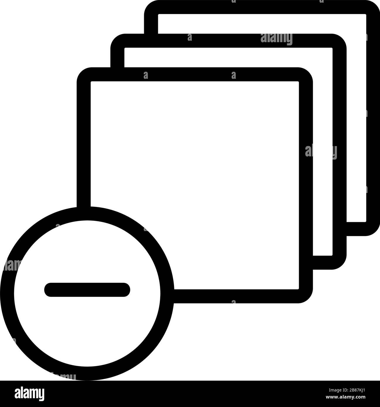 to remove a single layer icon vector outline illustration Stock Vector ...
