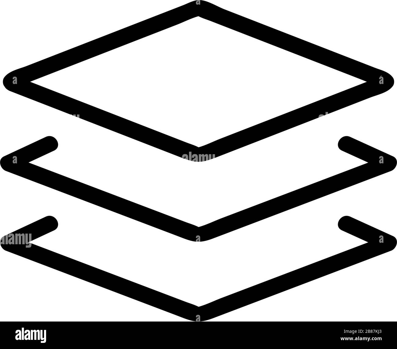 complex composition layer icon vector outline illustration Stock Vector ...