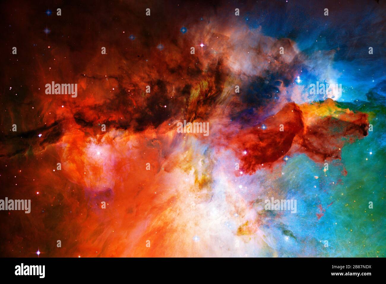 Cluster of stars in deep space. Milky way galaxy. Elements of this ...
