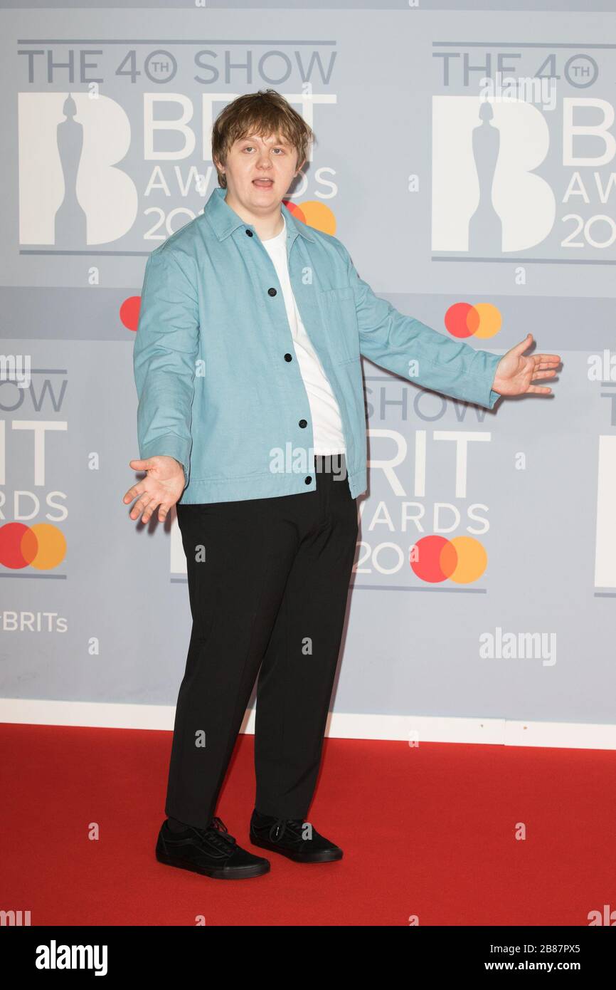Red carpet arrivals for The BRIT Awards 2020 at the O2 Featuring: Lewis ...