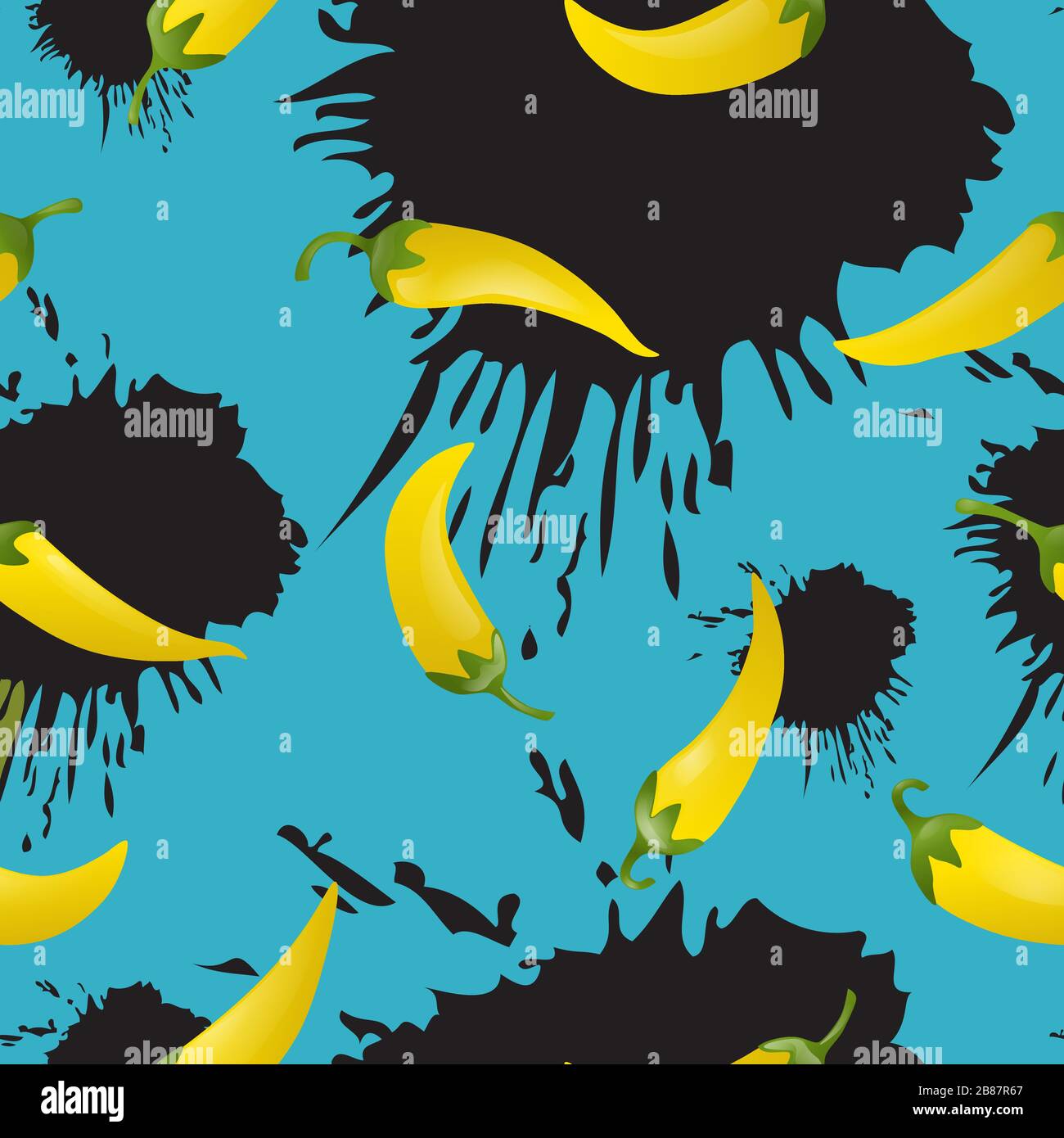 Pepper seamless pattern Stock Vector Image & Art - Alamy