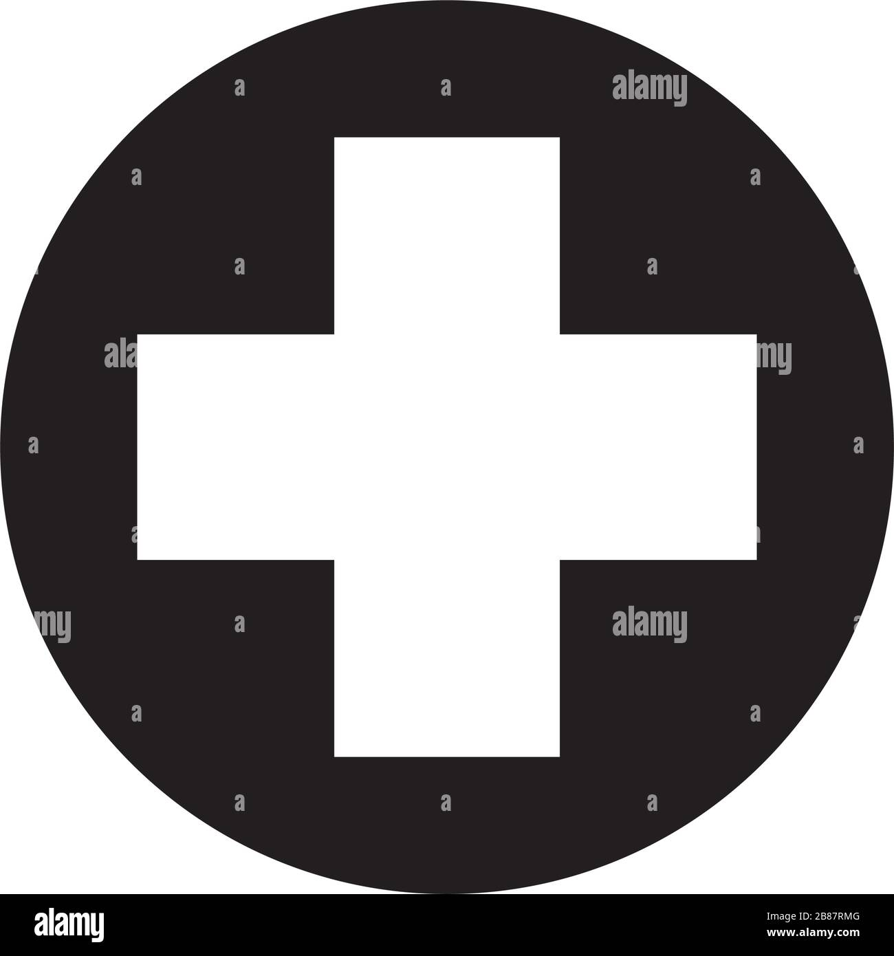 cross inside circle silhouette style icon vector design Stock Vector ...