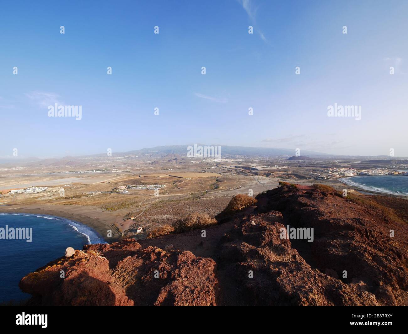 La Tejita, Tenerife, Spain: View from Mount Roja on the island Stock ...