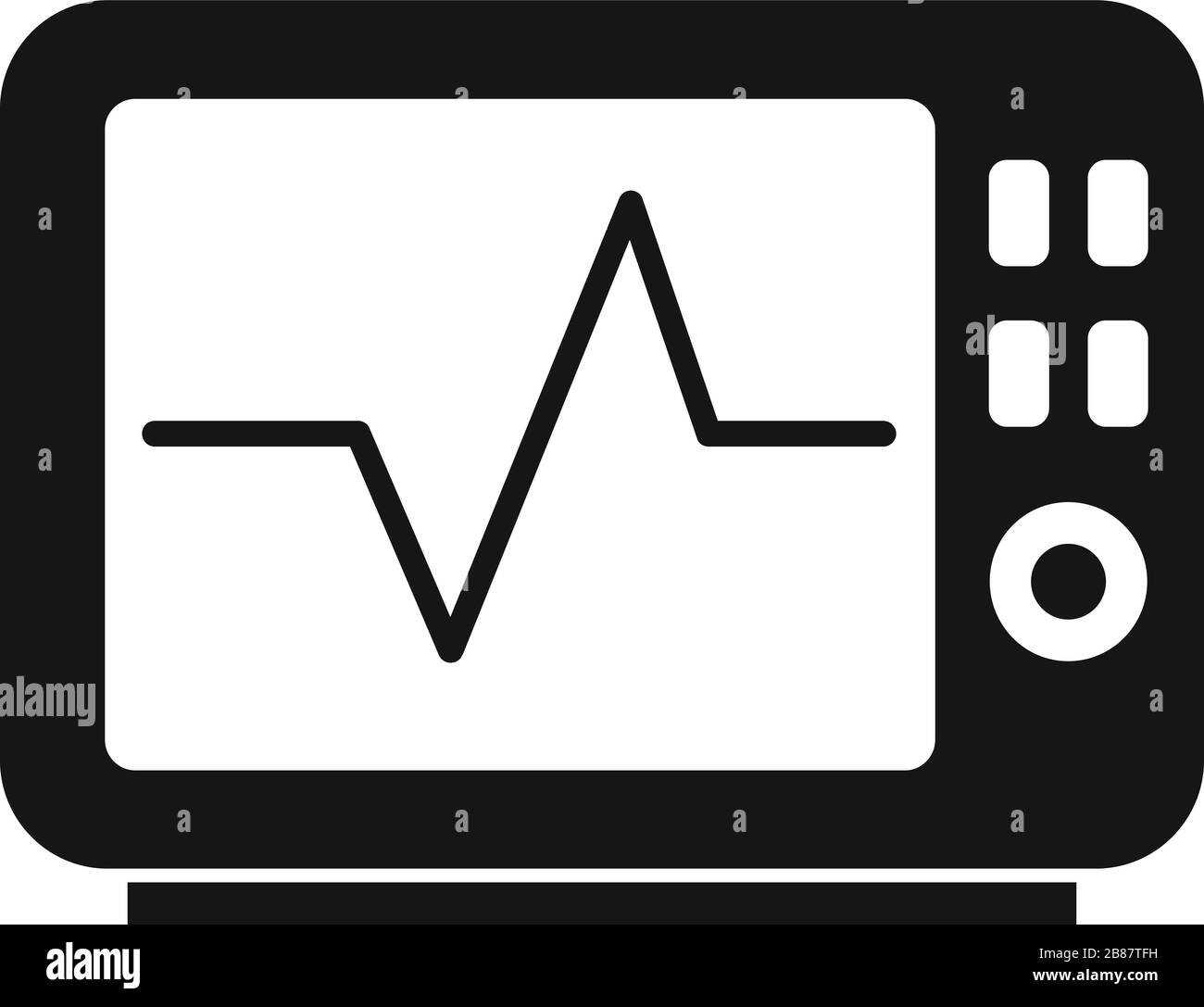Icono De Monitor Cardíaco Heart Monitor Icon Cartoon Vector. Medical