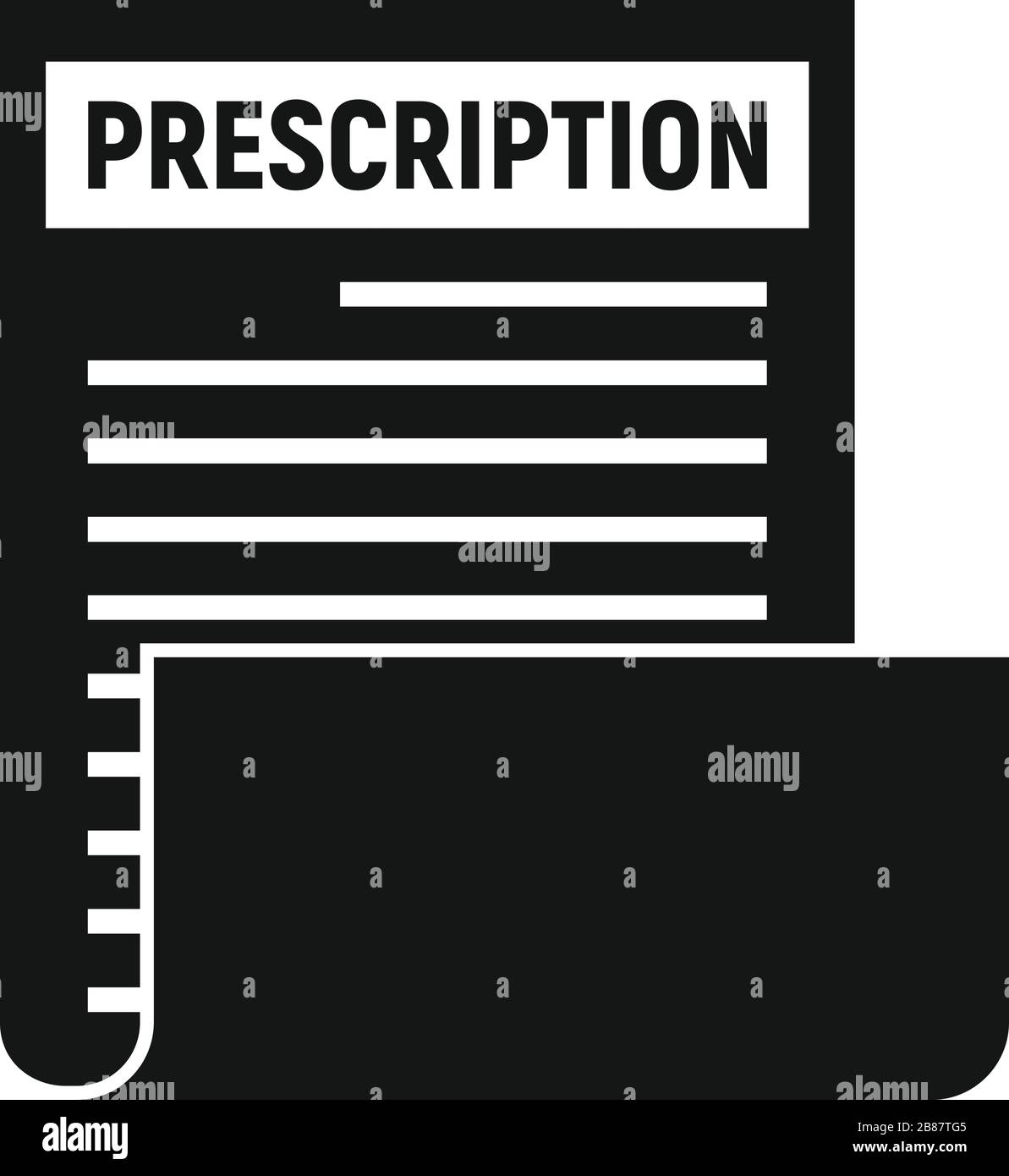 Medical prescription icon. Simple illustration of medical prescription ...