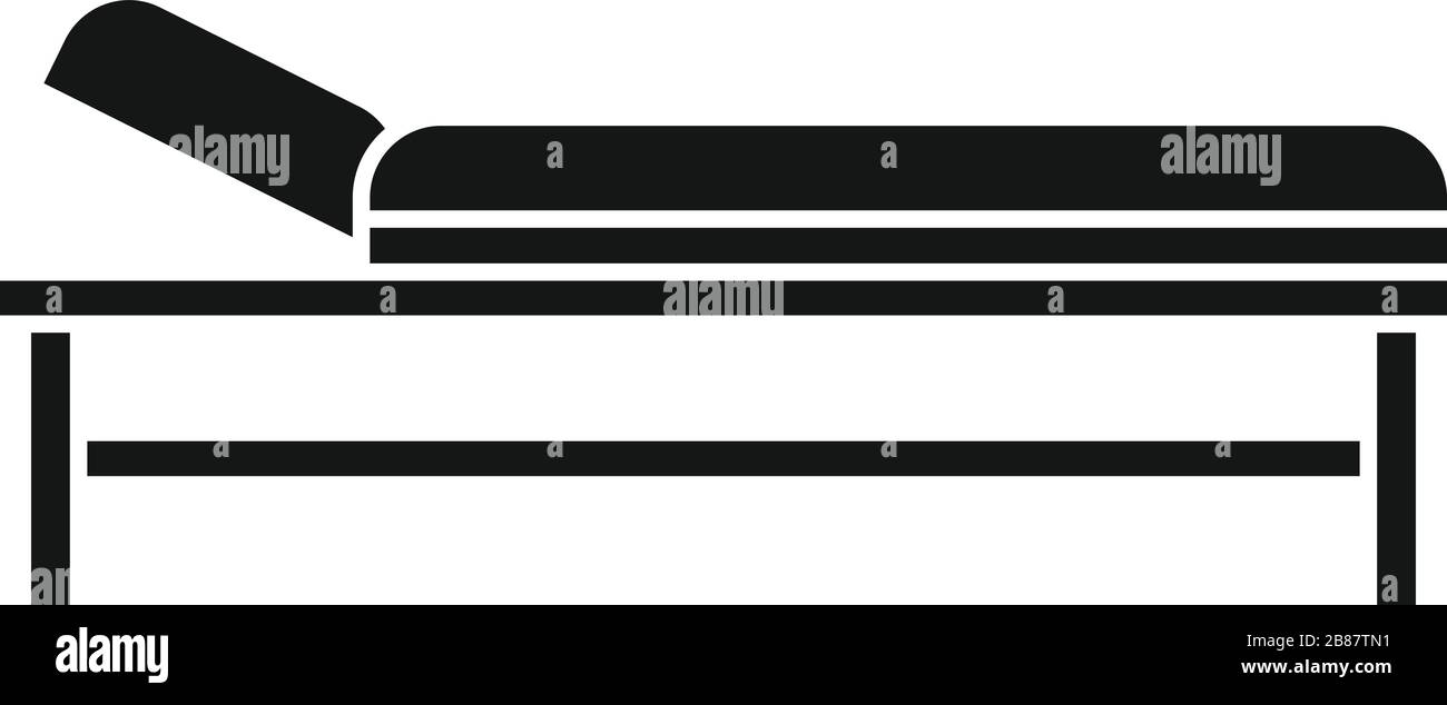 Hospital bed icon. Simple illustration of hospital bed vector icon for ...