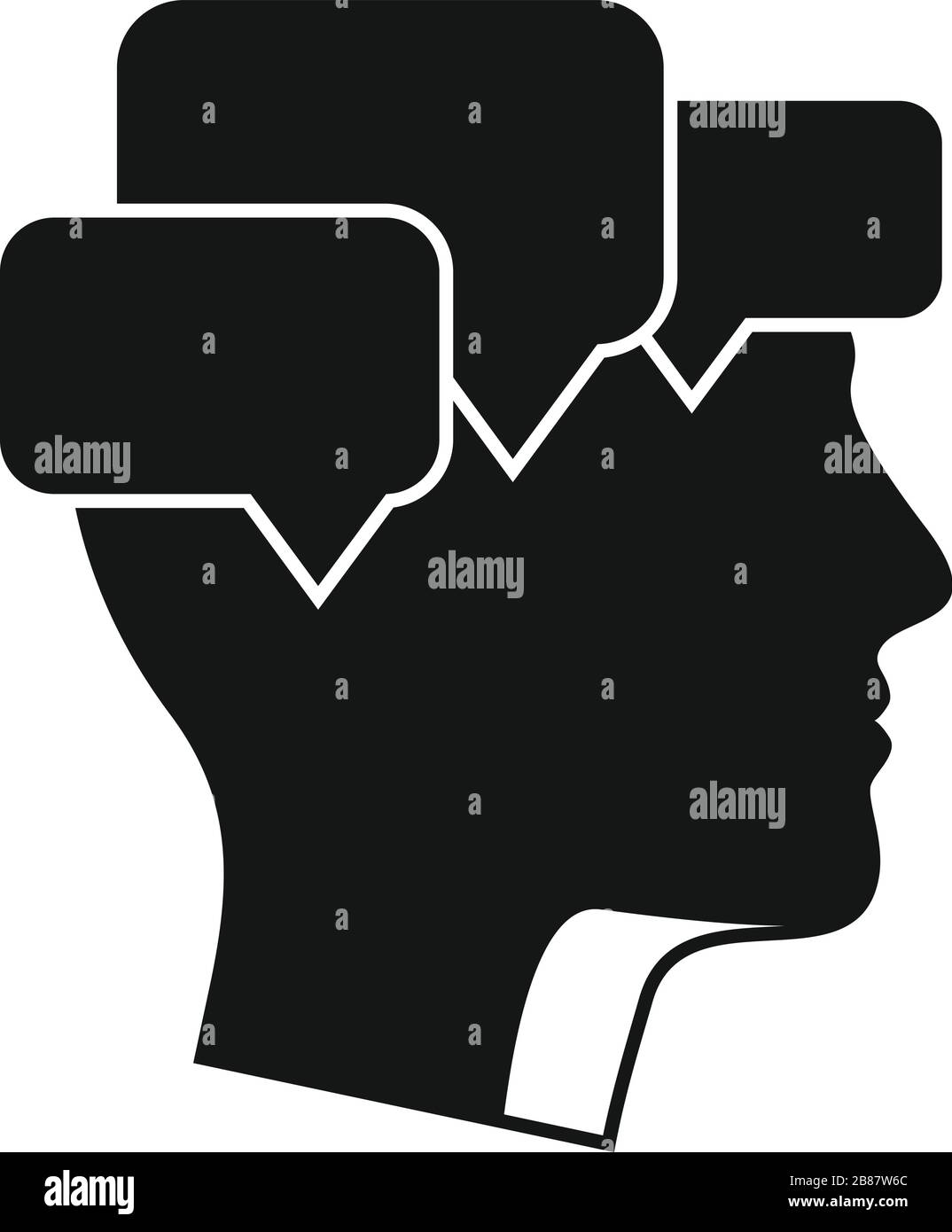 Mind mental chats icon. Simple illustration of mind mental chats vector ...