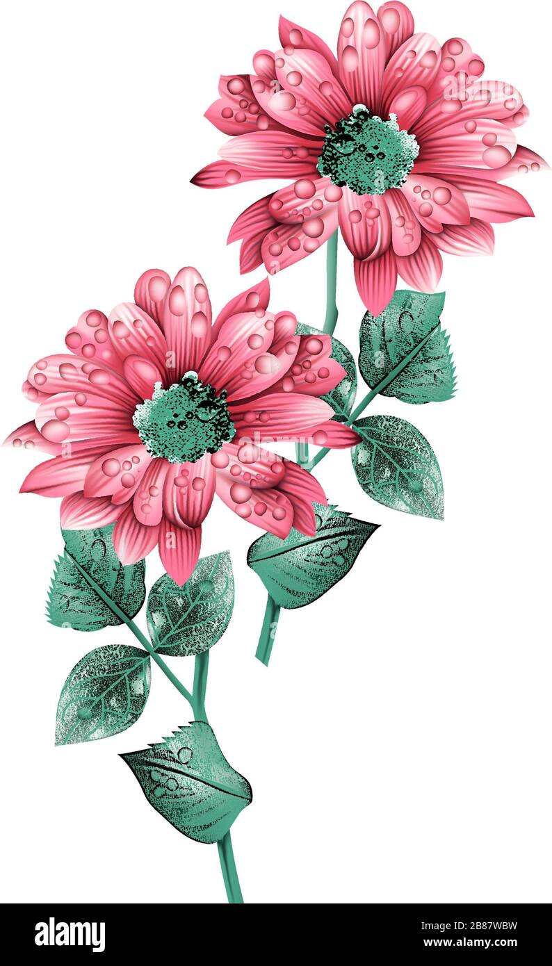 textile flower bunch beautiful flower isolate Stock Photo - Alamy