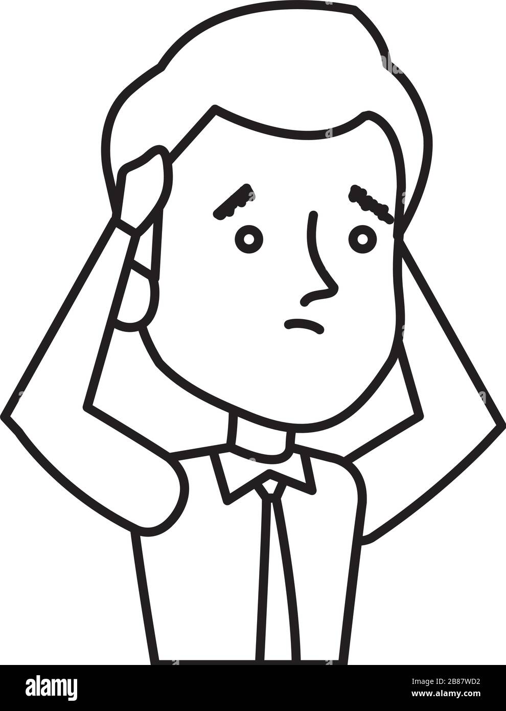 Employee worried Black and White Stock Photos & Images - Alamy