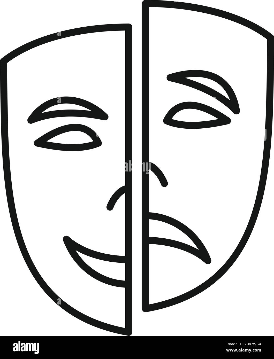 Personality disorder icon. Outline personality disorder vector icon for ...
