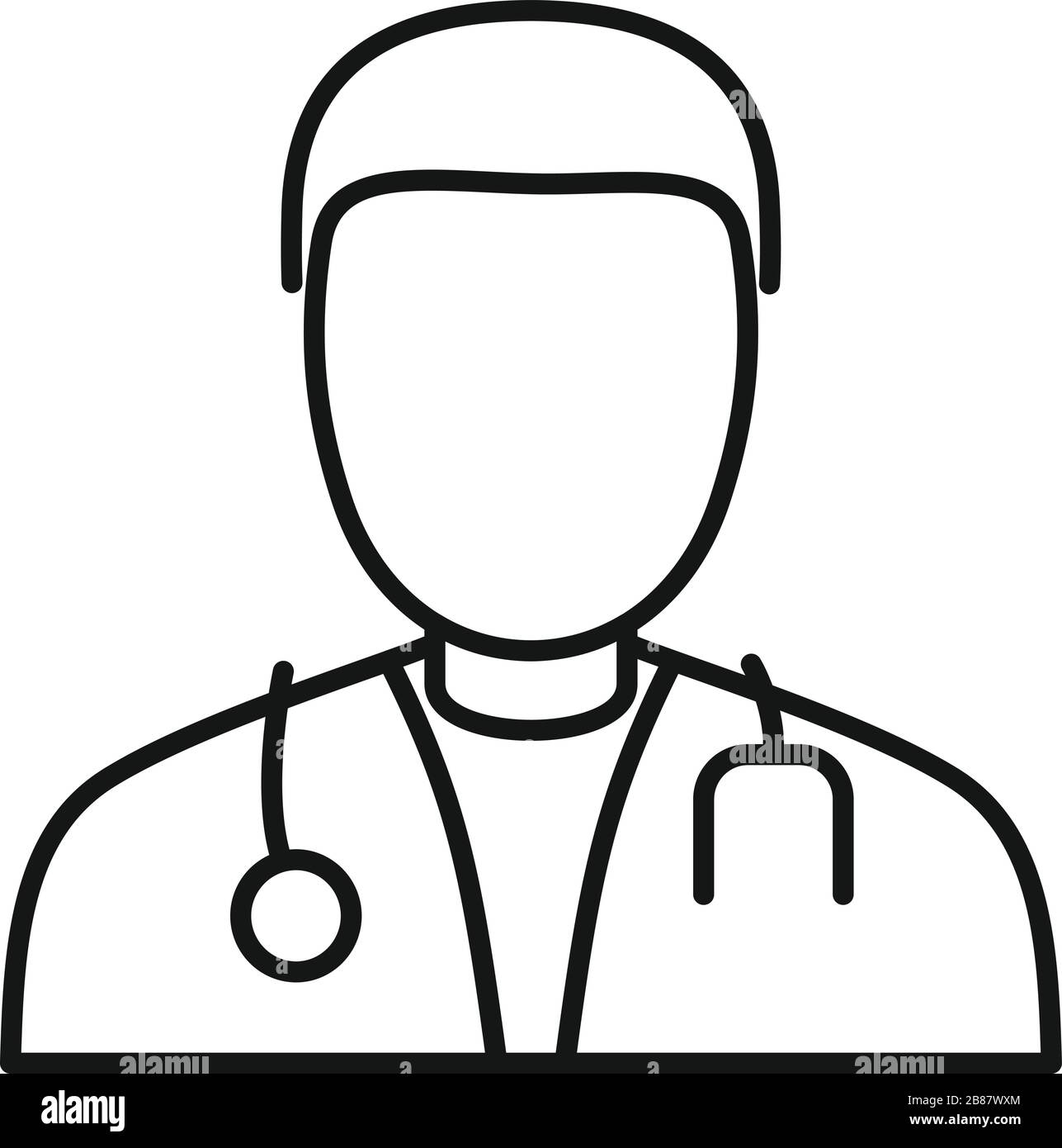Mental hospital doctor icon. Outline mental hospital doctor vector icon ...