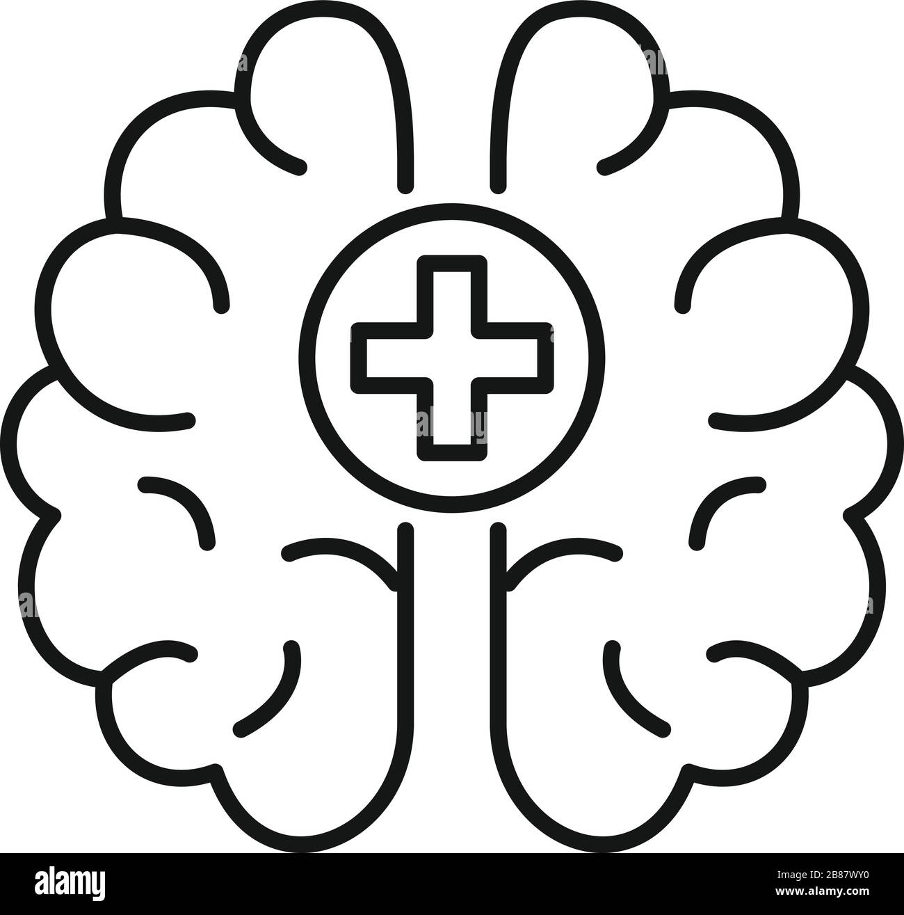 Brain medical care icon. Outline brain medical care vector icon for web ...