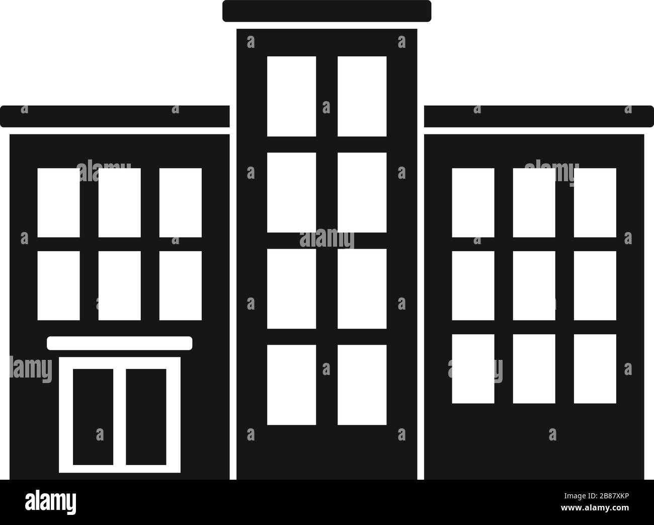 Mental hospital building icon. Simple illustration of mental hospital ...