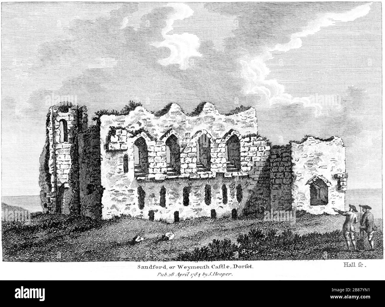 A plan of Sandford or Weymouth Castle, Dorset scanned at high ...