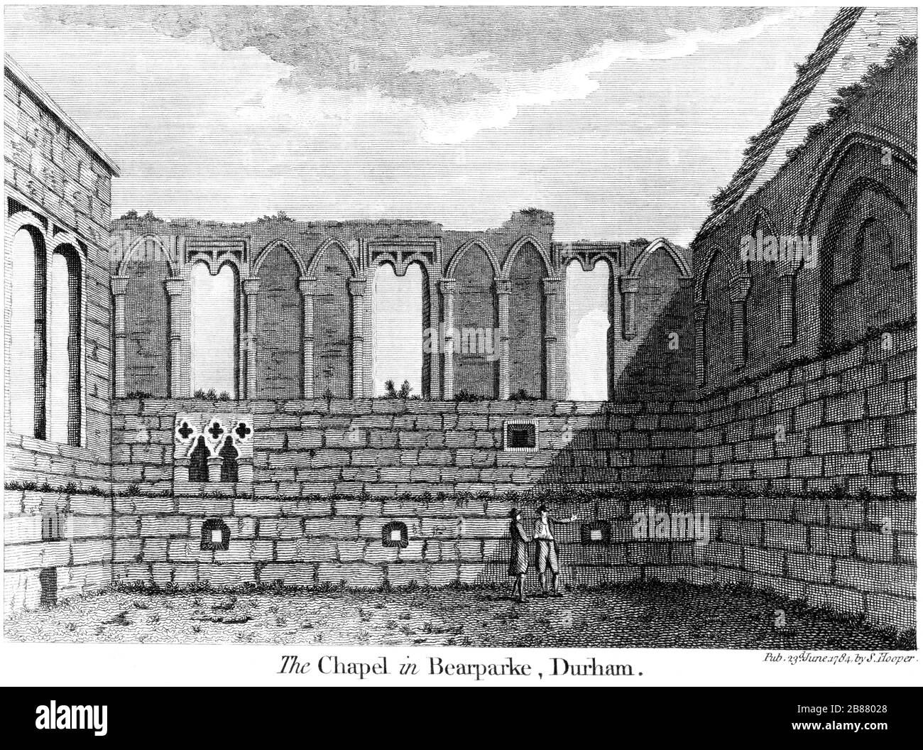 An engraving of The Chapel in Bearparke (Bearpark) Durham scanned at ...