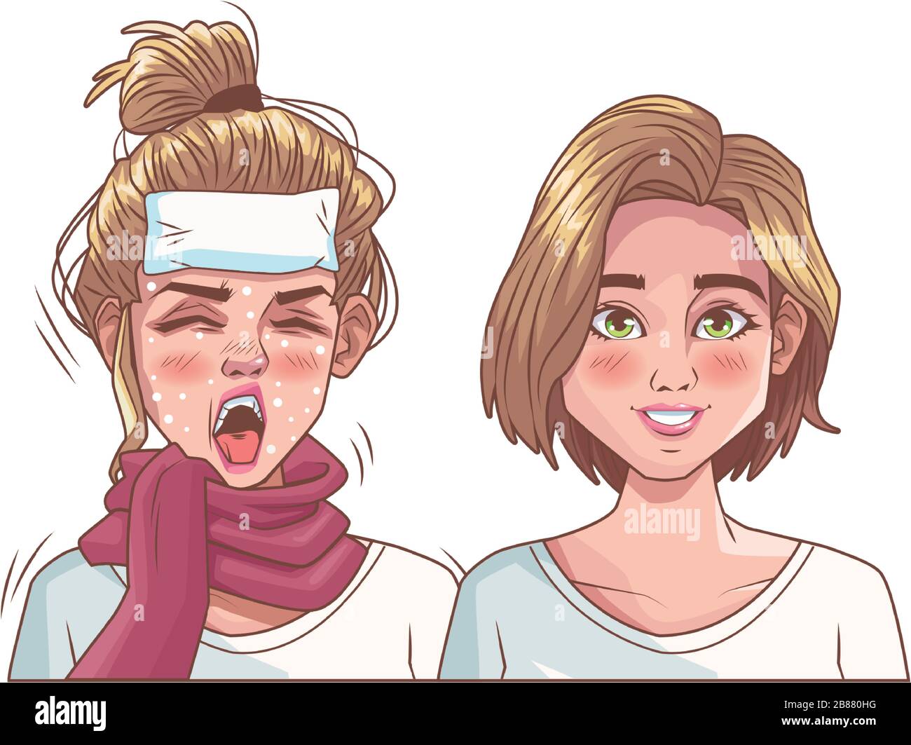 Sick adults Stock Vector Images - Alamy