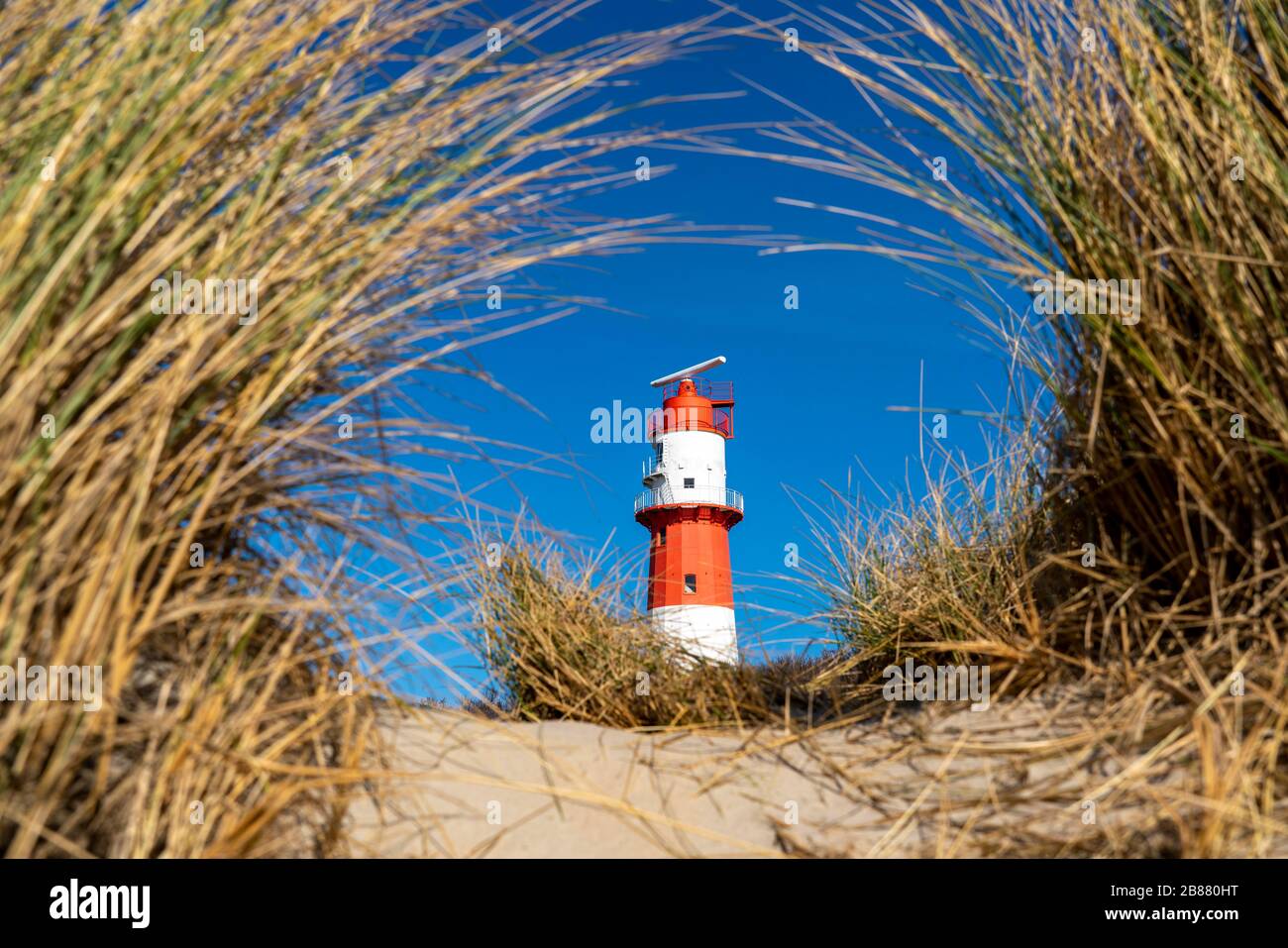 Small lighthouse Borkum, out of service since 2003, still serves as ...