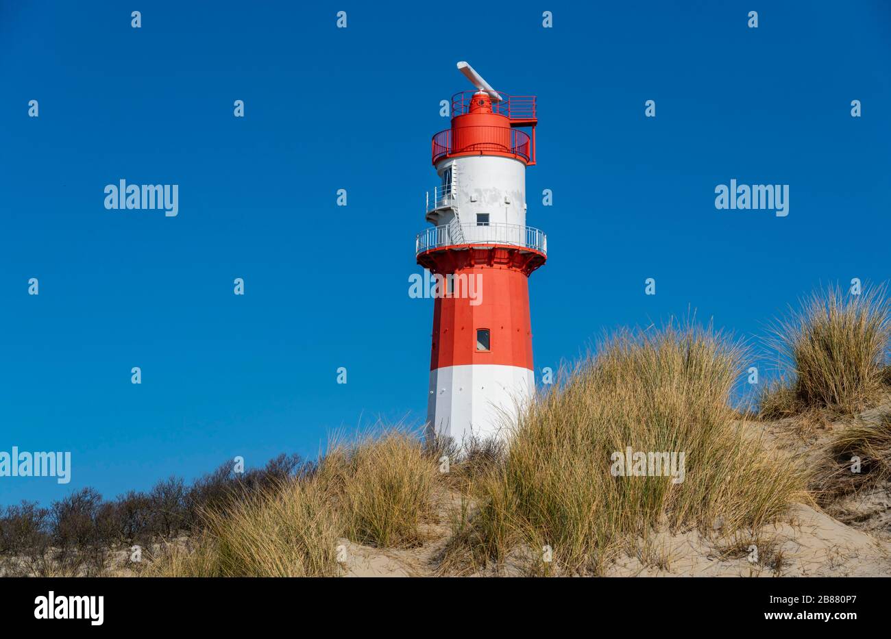 Small lighthouse Borkum, out of service since 2003, still serves as ...