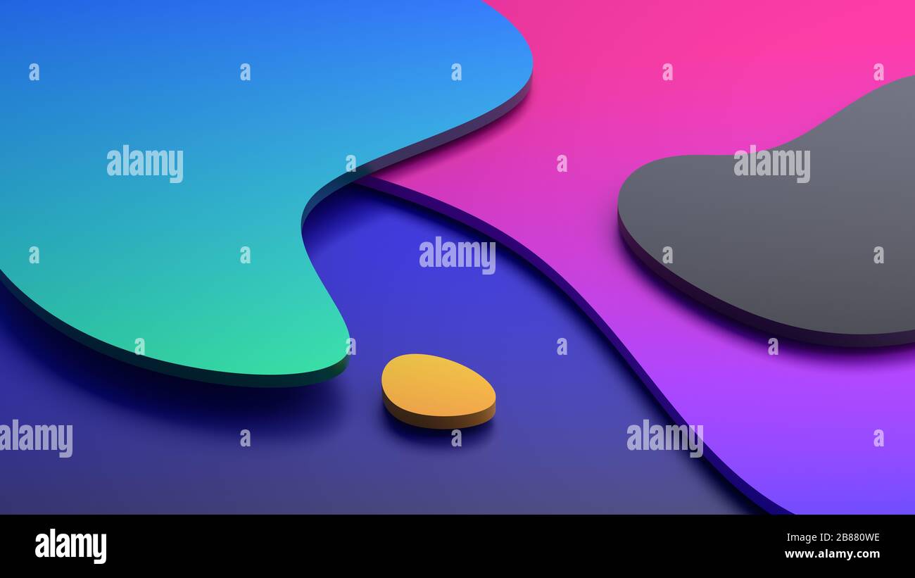 Abstract 3d render, background design, modern illustration Stock Photo ...
