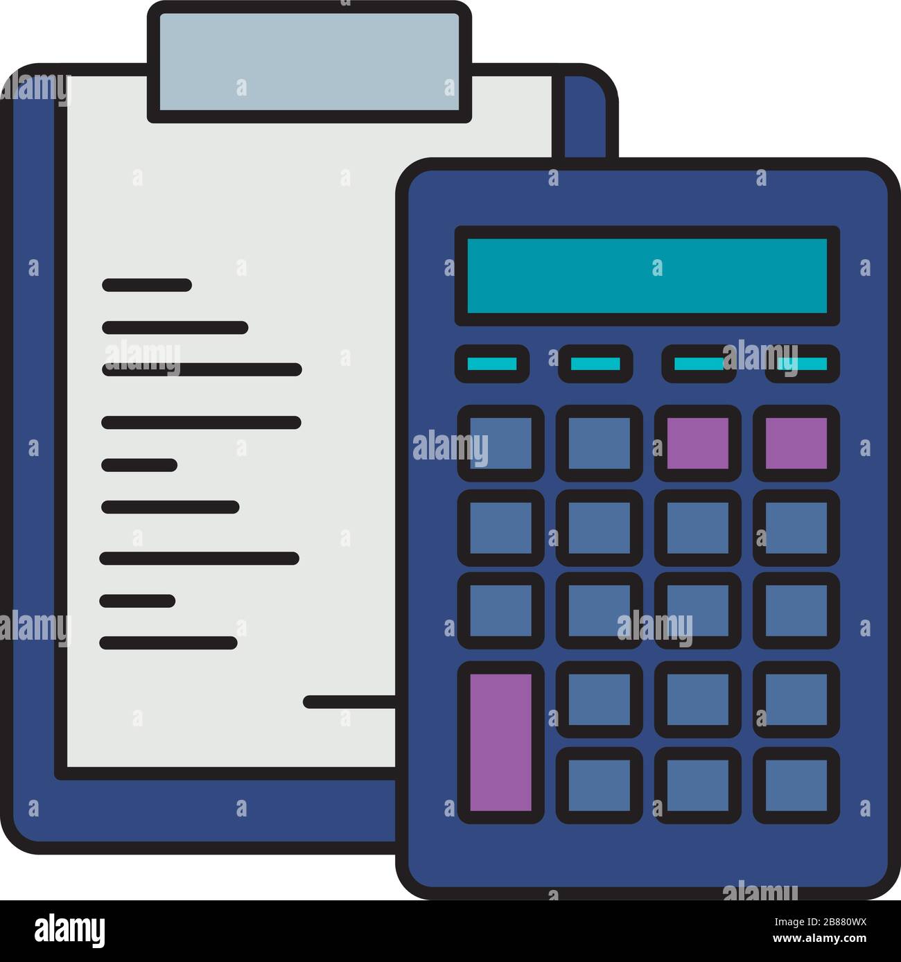 Math calculator paper Stock Vector Images - Alamy