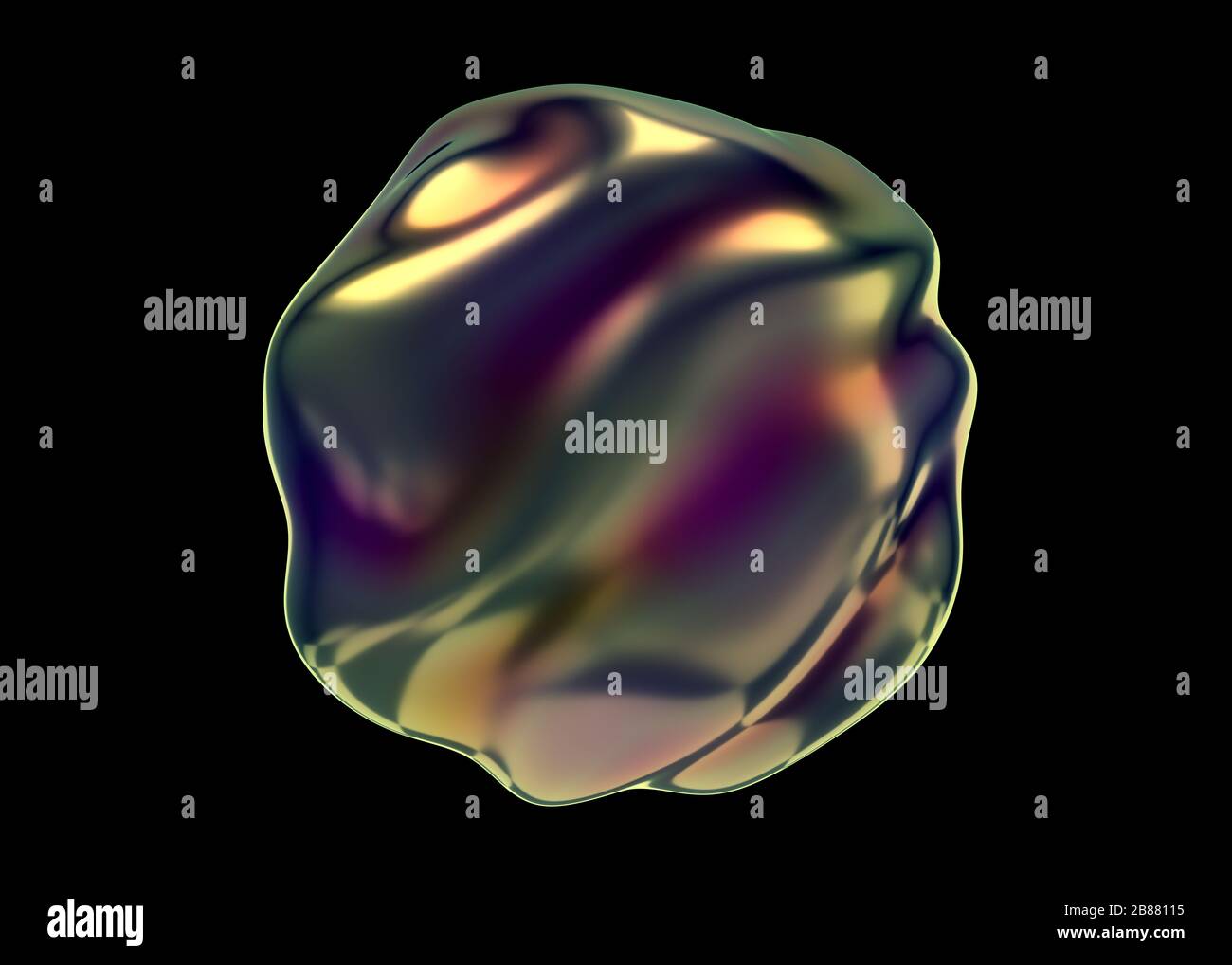 Abstract 3d render, wavy shape, distorted sphere, modern background ...